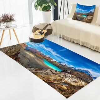 Designart 'Alps Mountains in Swiss Panorama' Seashore Area Rug - Bed ...
