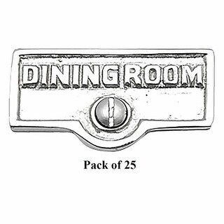 25 Switch Plate Tags DINING ROOM Name Signs Label Chrome Brass ...