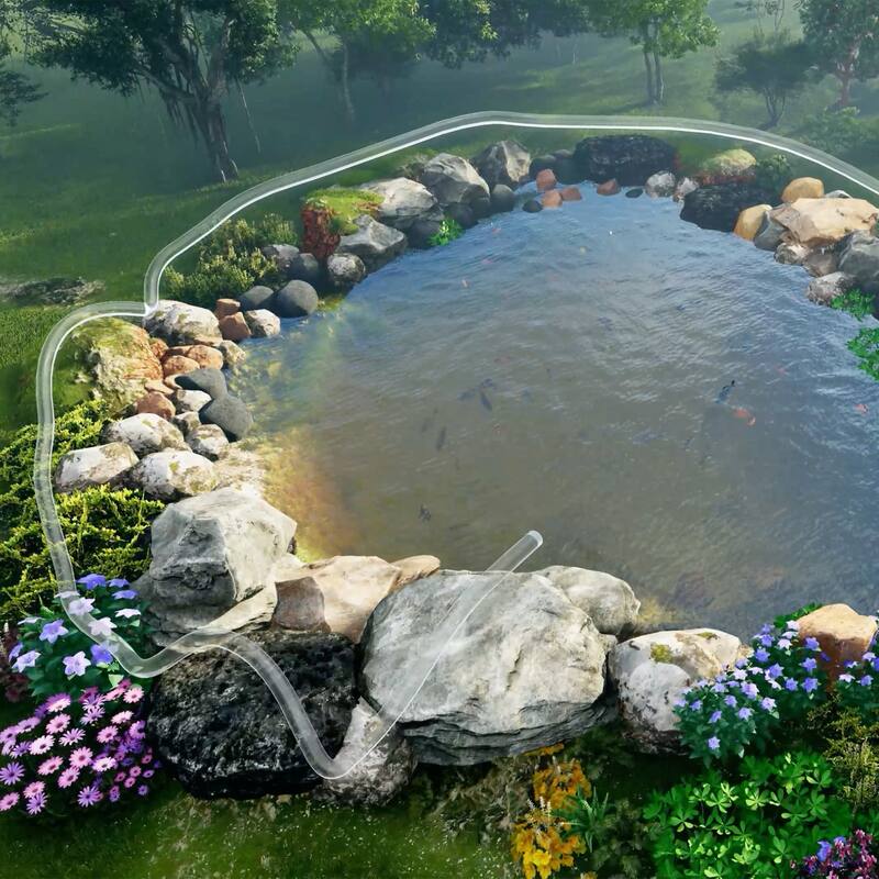Alpine Corporation 100' PVC Tubing with " Inside Diameter for Ponds and ...