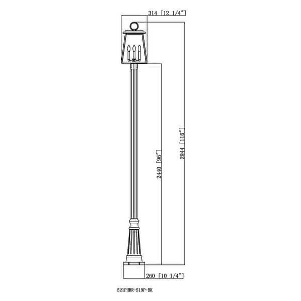 Broughton 4 Light Outdoor Post Mounted Fixture - Black - Bed Bath ...