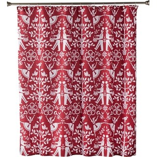 Vern Yip Christmas Carol Shower Curtain, 70 x 72 Inches, Red - Bed Bath ...