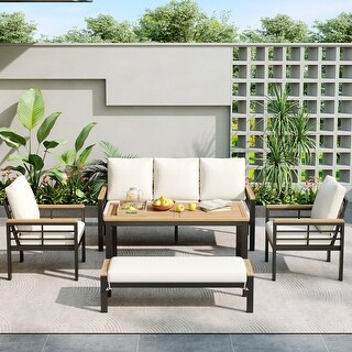 Patio Furniture Set Conversation Sets Dining Table with Table - Bed ...