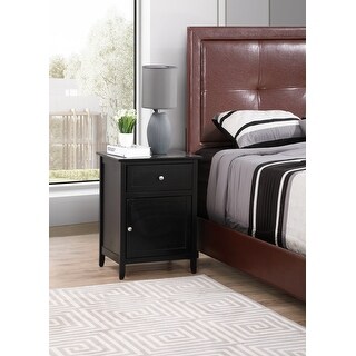 Farmhouse Wood Solids Nightstand with 1Drawer/1 Extra Large Space ...