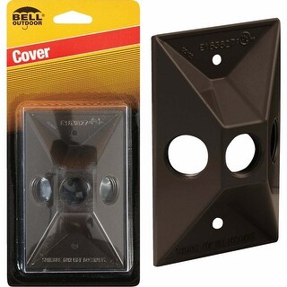 Bell 3-Outlet Rectangular Zinc Bronze Cluster Weatherproof Outdoor Box ...