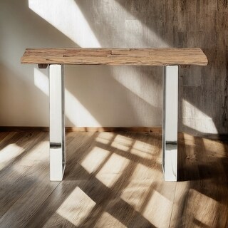 Handcrafted Rustic Glam Console Table with Reclaimed Wood and Iron ...