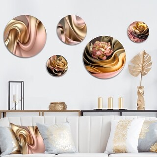 Designart "Smooth Liquid Gold In Soft Shades Of Gold And Taupe III ...