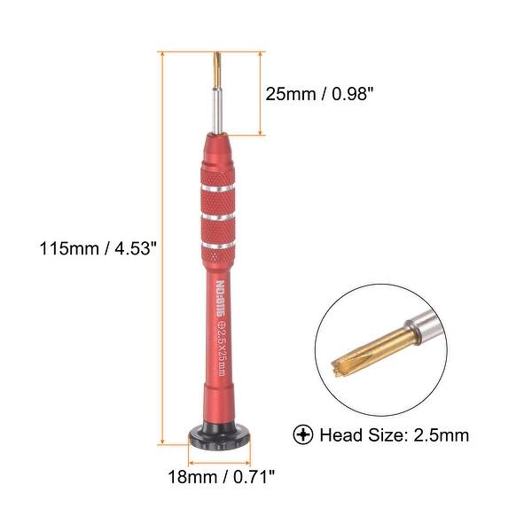Precision Screwdriver 2.5mm Magnetic Head Swivel Lid Screw Driver - Red ...
