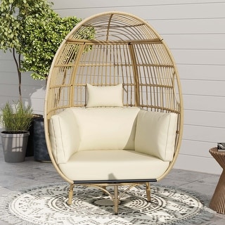 Moasis 360 Swivel Egg Chair Rotating Basket Chair for Indoor Outdoor ...