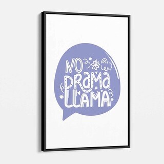Purple No Drama Llama Wall Art Canvas 1756 - Bed Bath & Beyond - 39913490