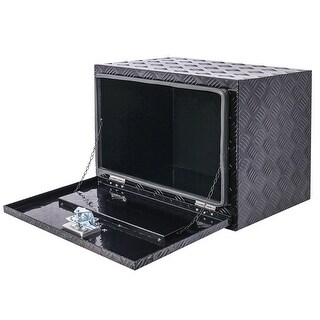 Outdoor Aluminum Trailer Pickup Storage Tool Box with Lock Keys - Bed ...