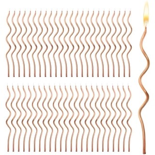 48 Gold Swirl Long Birthday Cake Candles - Bed Bath & Beyond - 40811096