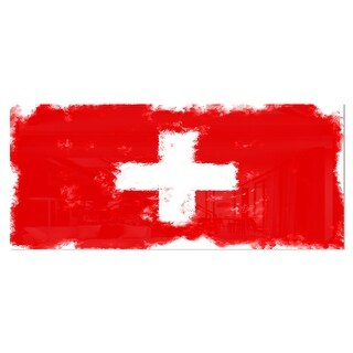 Designart 'Switzerland Flag Illustration' Flag Metal Wall Art - Bed ...