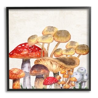Stupell Mixed Woodland Mushrooms Framed Giclee Art Design by Kim Allen ...