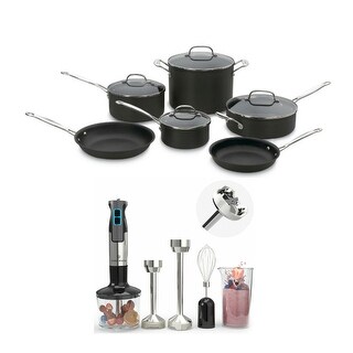 Cuisinart Chef's Classic Nonstick 10-Piece Cookware Set & Blender - Bed ...