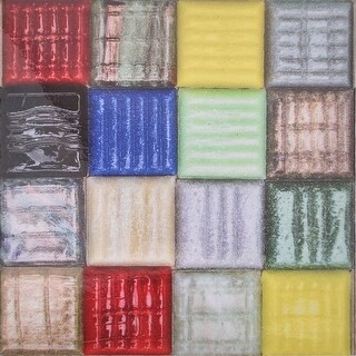 10Pcs 3D Mosaic Tile Stickers, 10 x 10cm Square Wallpaper Self-Adhesive ...