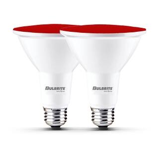 Bulbrite 90-Watt Equivalent, Red Color PAR38 Weatherproof Outdoor E26 ...