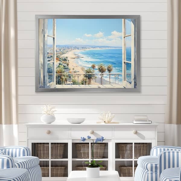 beach window wall art