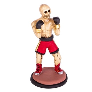 Novica Handmade Boxing Champion Ceramic Figurine - Bed Bath & Beyond ...