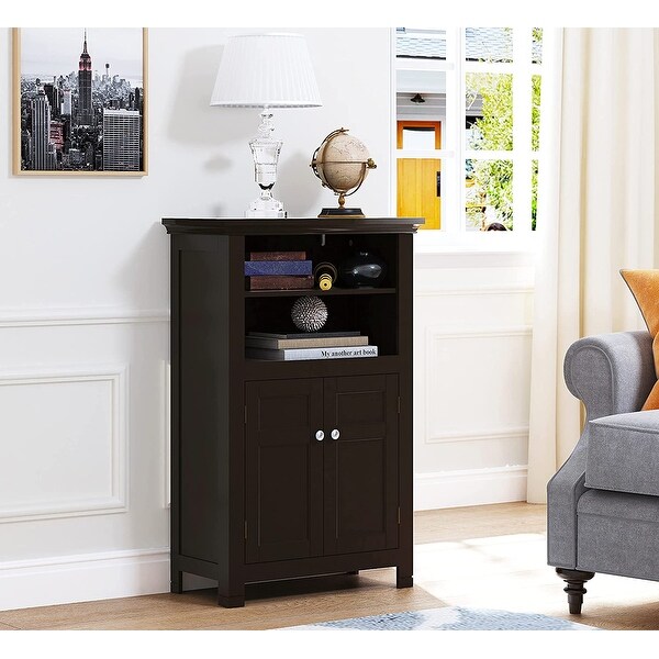 Spirich Home Freestanding Bathroom Cabinet with Doors Wooden Entryway Storage Cabinet White On Sale Bed Bath Beyond 34046583