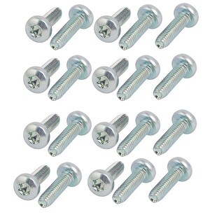 M6x20mm Pan Head Torx Socket Triangle Thread Screw Bolt Silver Tone ...