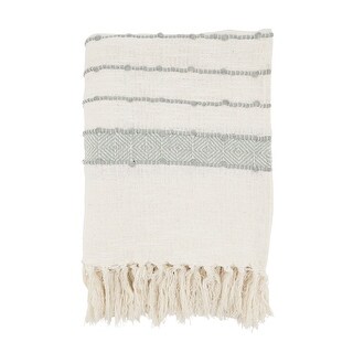 Classic Comfort Woven Stripe Throw Blanket with Fringe - Bed Bath ...