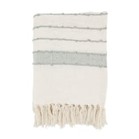 Cozy Corded Stripe Throw Blanket with Fringe - Bed Bath & Beyond - 37972188