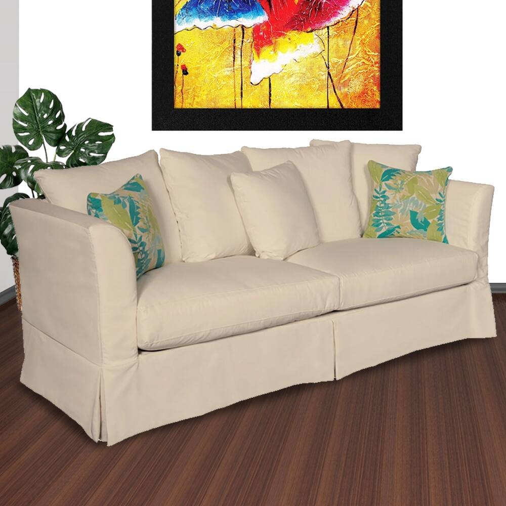 Sunset Beach Sofa - CANVAS FLAX - Overstock - 33332355