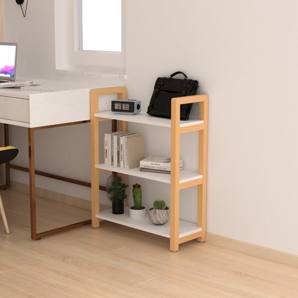 3 Tier Open Bookshelf Square Display Cabinet Plant Stand Storage Shelf ...