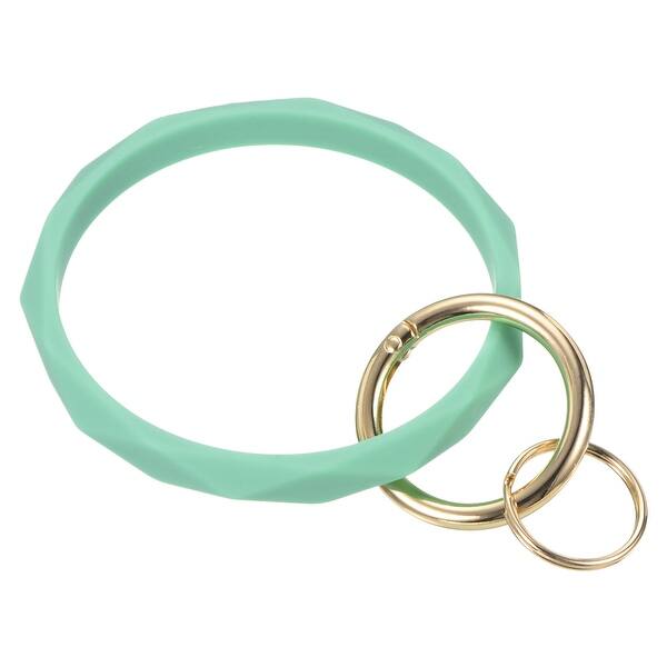 Key Ring Bracelet, Silicone Keychain Diamond Shaped Wrist Keyrings ...