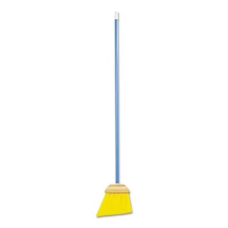 Blue/Yellow Plastic Bristles Tilt-Angle Broom with 46" Metal Handle ...