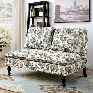 Tave Contemporary Fabric Padded Loveseat Bench by Furniture of America ...