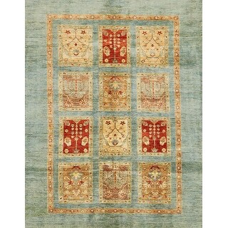 Ahgly Company Machine Washable Abstract Ginger Brown Green Area Rugs ...