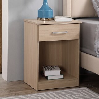 Wood Nightstand with Drawer Glide - Bed Bath & Beyond - 39026459