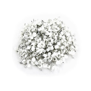 380 Pcs 4mm Wall Insert Electric Wire Cable Nail Clips - White - Bed ...
