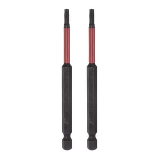 2pcs T15 Magnetic Security Impact Torx Screwdriver Bit 1/4" Hex Shank 4 ...