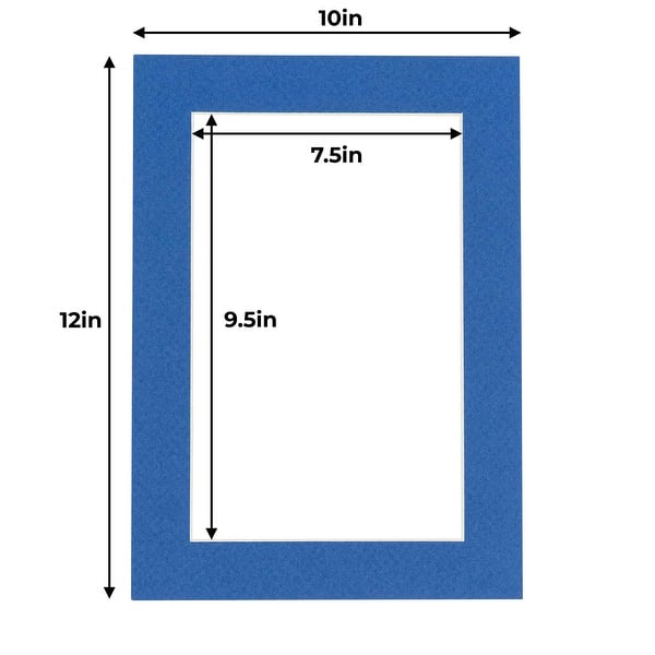 10x12 Mat for 8x10 Photo - Royal Blue Matboard for Frames Measuring 10 ...