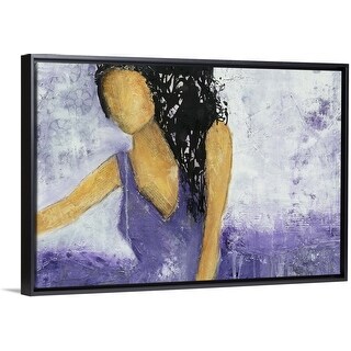 "Lady Violet" Black Float Frame Canvas Art - Bed Bath & Beyond - 30186423