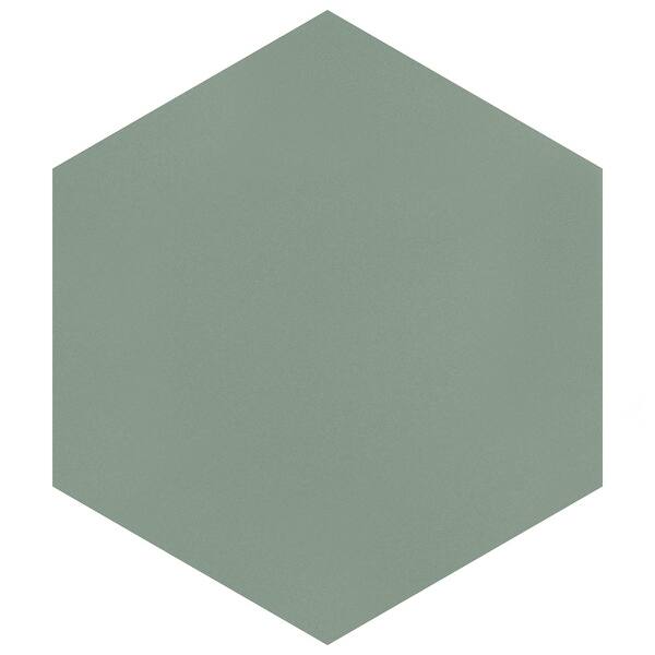 Merola Tile Textile Basic Hex Kale 8-5/8" x 9-7/8" Porcelain Floor and ...