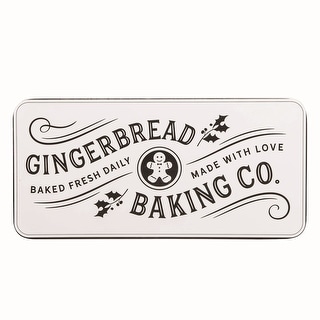 Transpac Metal White Christmas Large Enamel Gingerbread Sign - Bed Bath ...