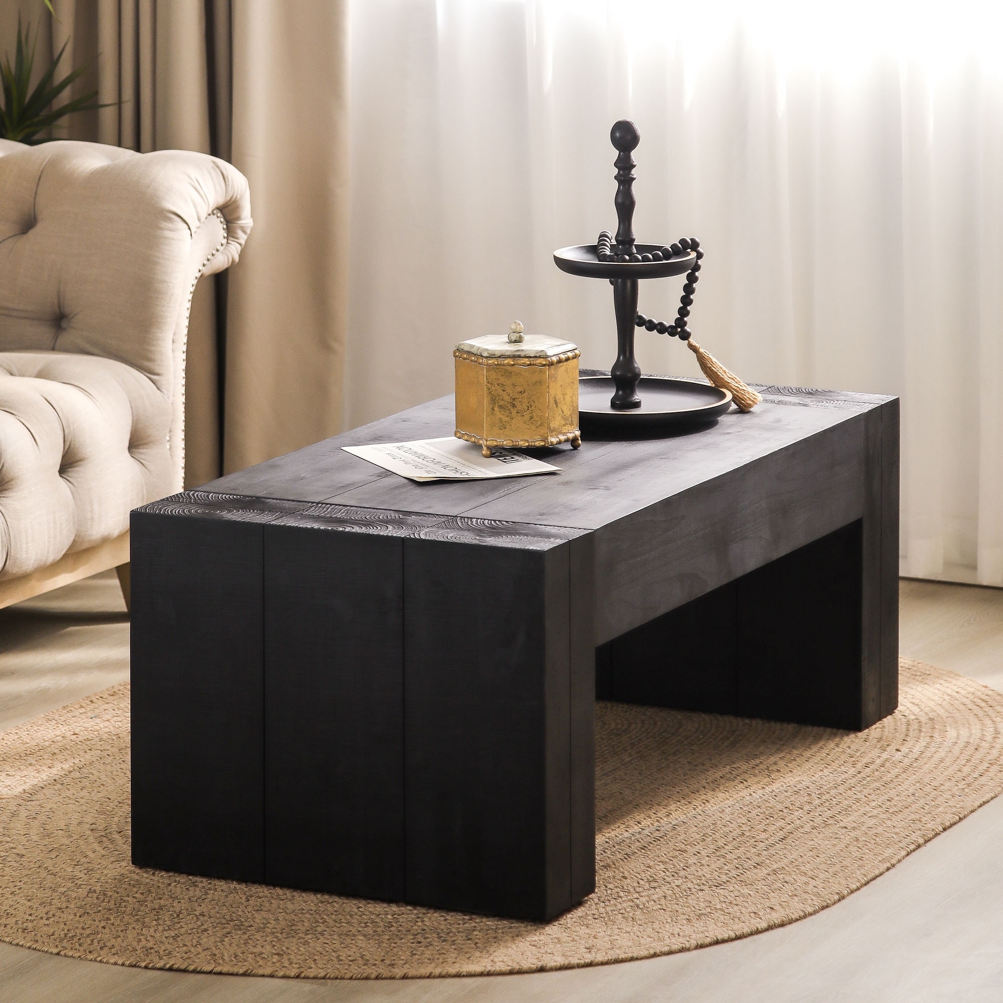 Modern Accent Table Rectangular Coffee Table Wood Center Table Versatile End Table Display Table for Living Room On Sale Bed Bath Beyond 41499545