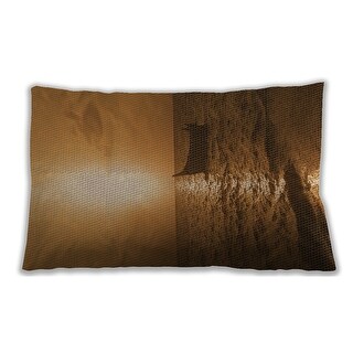 Ahgly Company Patterned Indoor-Outdoor Blood Red Brown Lumbar Throw ...