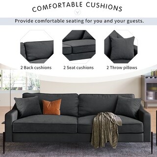 Gray Straight Row Loveseat Sleeper Recliner Couch with 2 Pillows - Bed ...