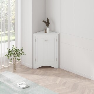 Triangle Bathroom Storage Cabinet with Adjustable Shelves - Bed Bath ...