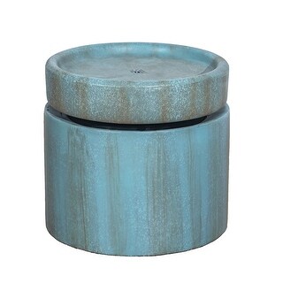 Cylindrical Shape Fountain Contemporary Cement Water Feature - Bed Bath ...