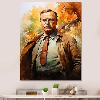 Designart "President Theodore Roosevelt" President/Political Wall Decor ...