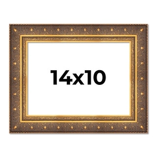 14x10 Frame Gold Real Wood Picture Frame - Bed Bath & Beyond - 38027090