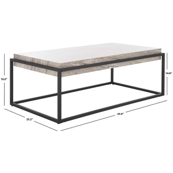 SAFAVIEH Home Collection Edgefield Coffee Table - 45" W x 25" D x 17" H ...