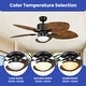 Moasis 52" Palm Leaf Ceiling Fan with Light Tropical Style with Remote ...