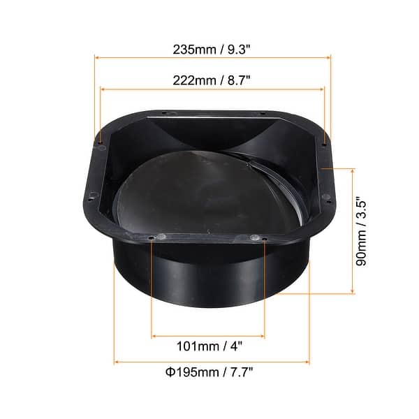 8 Inch Square Duct Connector Flange Air Ventilation Duct with Valve ...