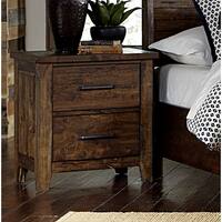 Reclaimed Oak Wood Andria Nightstand - Transitional Style, Metal Legs ...